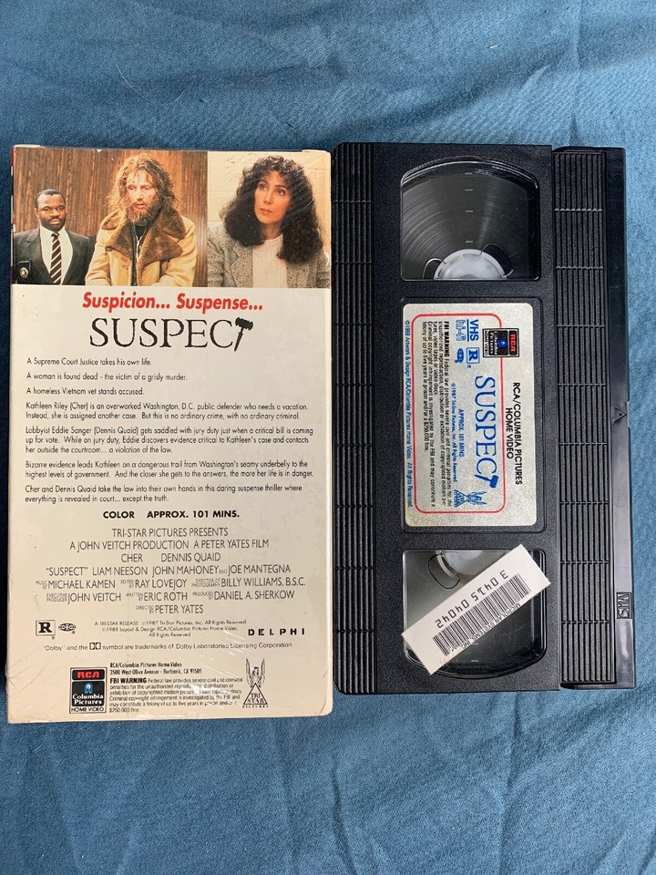 Suspect VHS Cher Dennis Quaid 43396670020| eBay