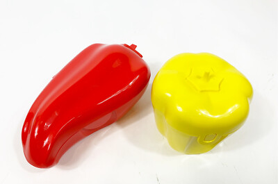 TUPPERWARE Set Of 2 Hinged Pepper Keepers-Yellow Red -NEW | eBay