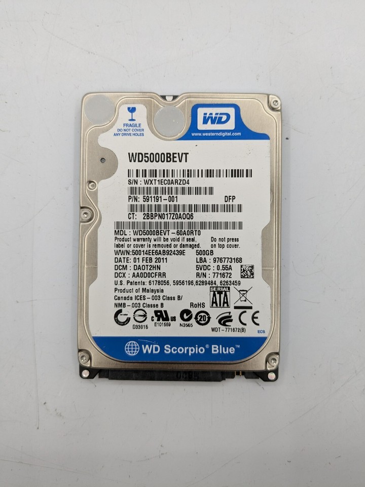 2.5" WD Western Digital SATA Hard Drive 160GB, 250GB, 320GB, 500GB ...