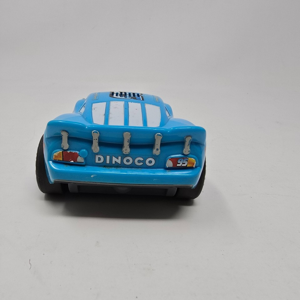 Dinoco Lightning McQueen #95 Blue Shake N Go Car Disney Pixar 2005 ...