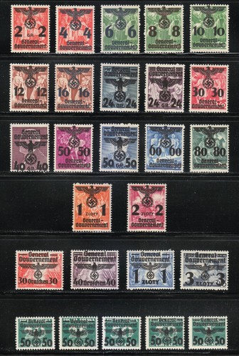 Poland OCCUPATION stamps Post Osten 1940 Mi 17-39 Sc N30-N55 WW2 / 02 ...