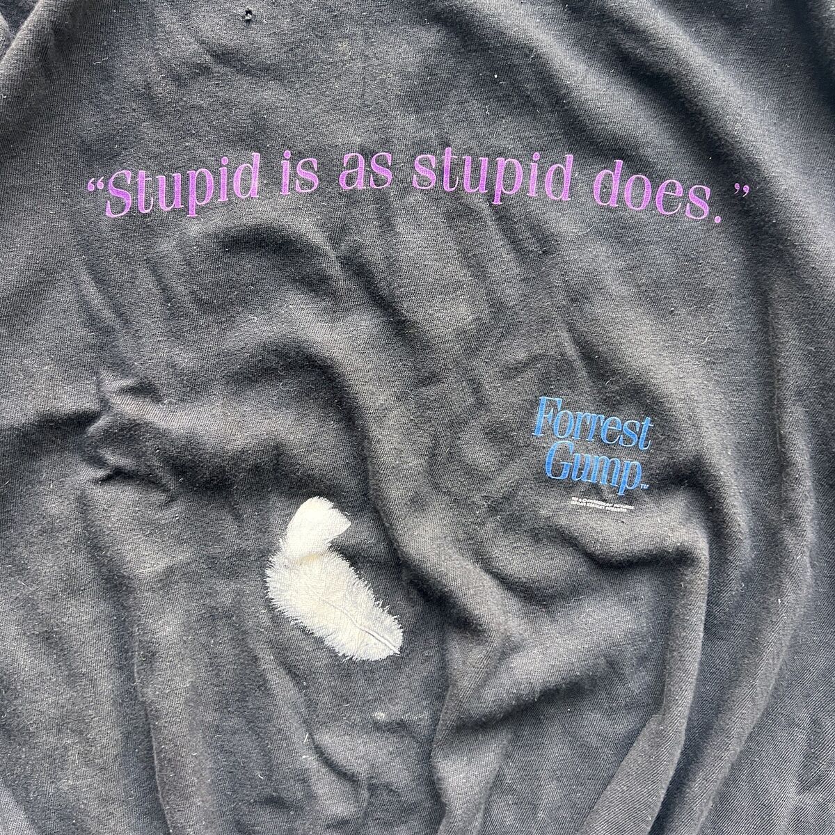 Vintage 90s Forrest Gump Stupid Is As Stupid Does Tom Hanks Vintage 90s Forrest Gump Stupid Is As Stupid Does Tom Hanks