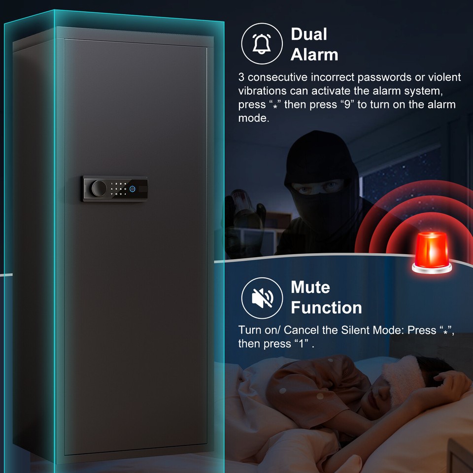 Kavey 10-12 Large Unassembled Biometric Fingerpring Gun Rifle Safe ...