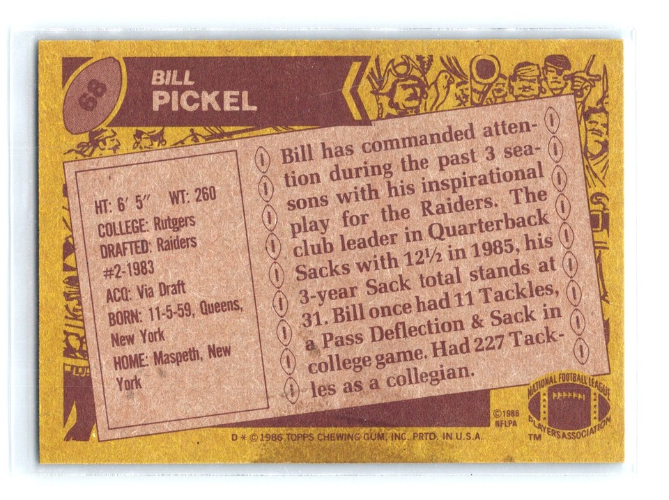 1986 Topps Baseball #68 Bill Pickel San Francisco Giants | eBay