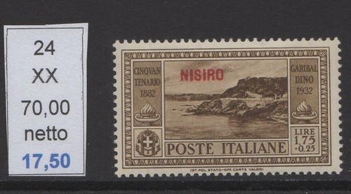 Garibaldi 1.75 Lire New Rubber Complete MNH Nisiro | eBay