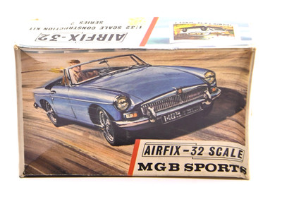 Vintage Airfix Red Stripe 1966 1/32 MGB Sports #M203C Plastic Model Kit ...