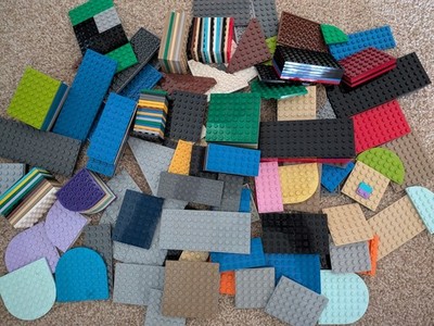 HUGE LEGO 200+ BASE PLATES 4x4 4x8 6x6 6x12 Large Mixed Bulk Lot ...
