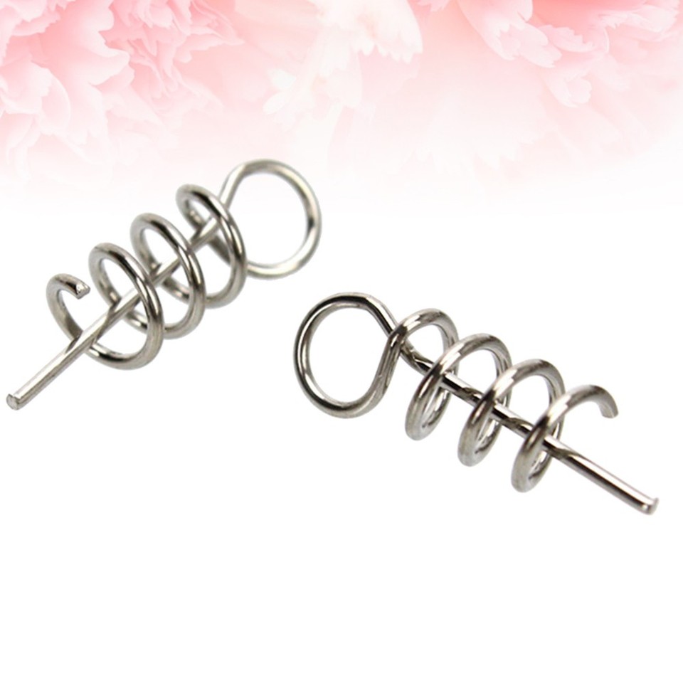 50 Pcs Spring Pin Fishing Gear Bait Keeper Springs Screw Worms Crank ...