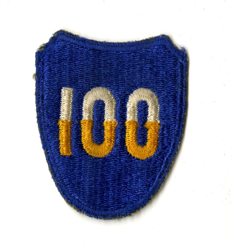Original Wwii Us Army 100th Division Patch White Back
