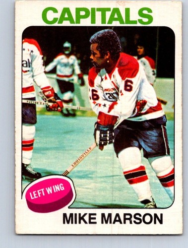 VINTAGE HOCKEY CARD OPC 1975 WASHINGTON CAPITALS MIKE MARSON NO9 | eBay