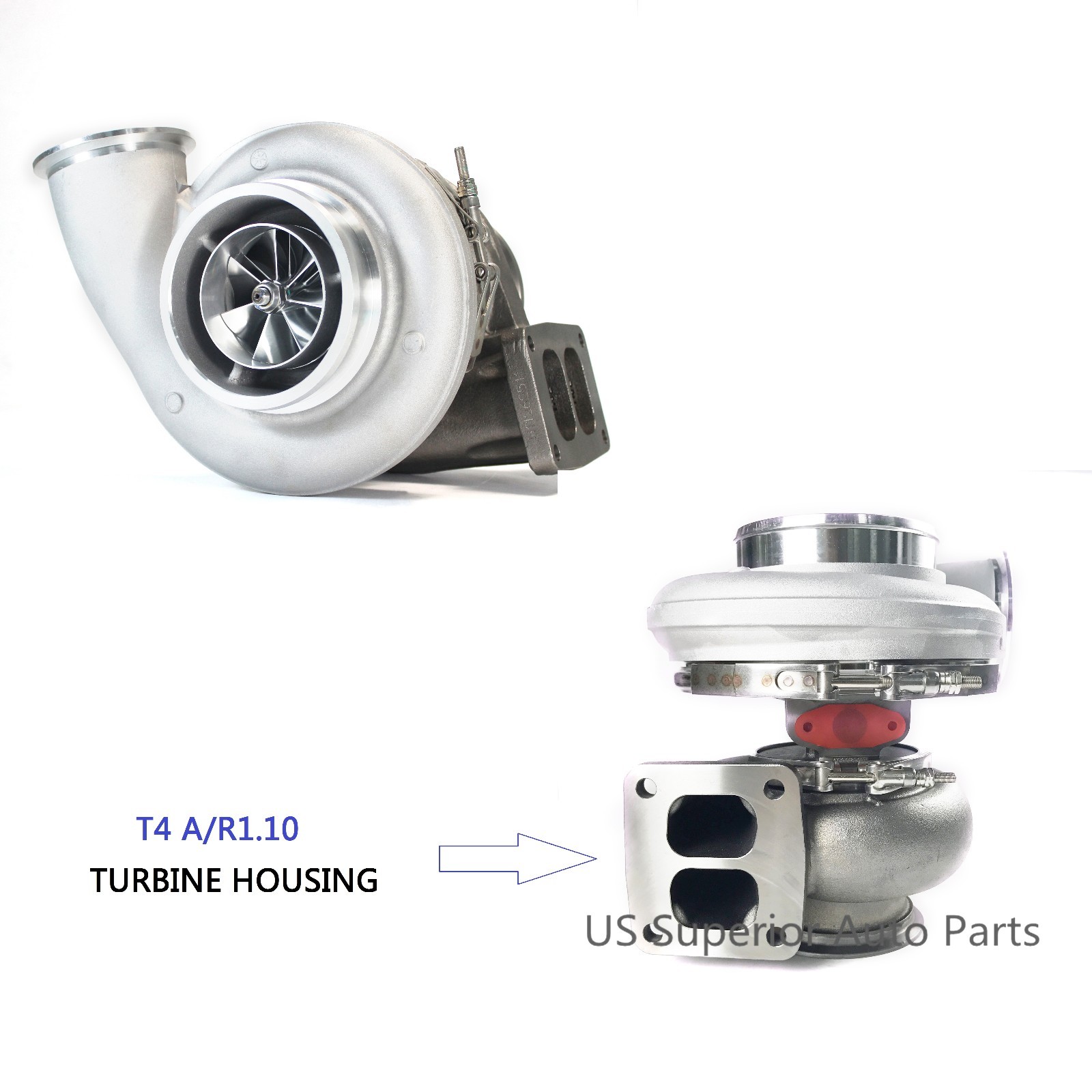Aftermarket S400 SX4-75 S475 Billet Comp Wheel Turbo T4 Twin Scroll 1. ...
