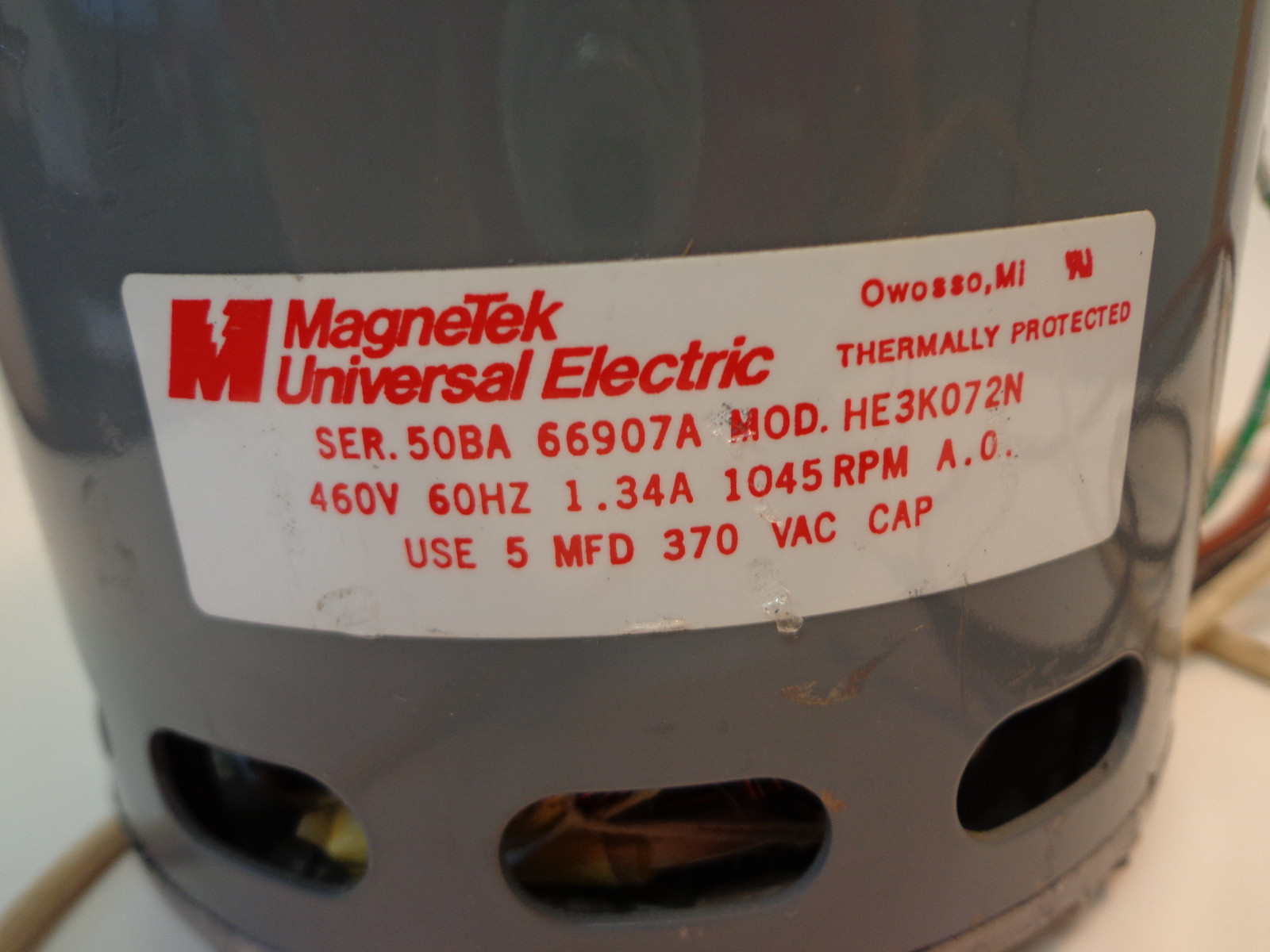MagneTek Universal Electric HE3K072N "OLD STOCK" 'AS-IS" | eBay
