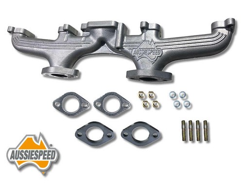 Ford inline 6 200 250 2V cylinder mustang dual outlet cast exhaust ...