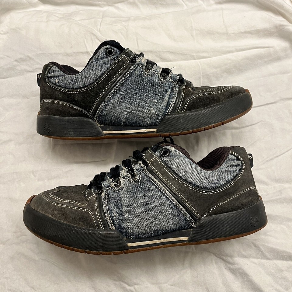 Vtg eS Rodrigo TX 2004 Mens Denim Puffy Padded Fat Tongue Skate Shoes ...