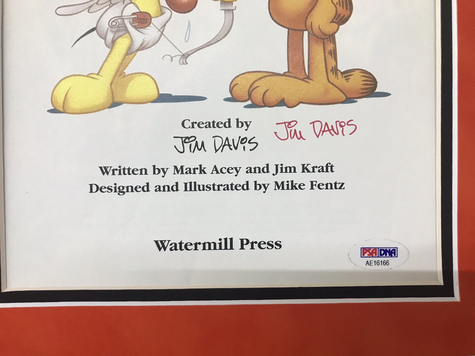 Jim Davis Signed Autograph Garfield Odie Stupid Cupid Stories Framed ...