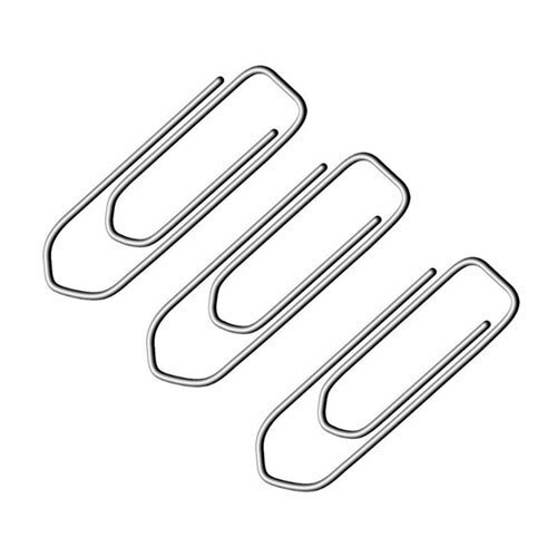 Box of 100 Paper Clips Triangle Nickeled 28mm Metal Paper Clamps for ...