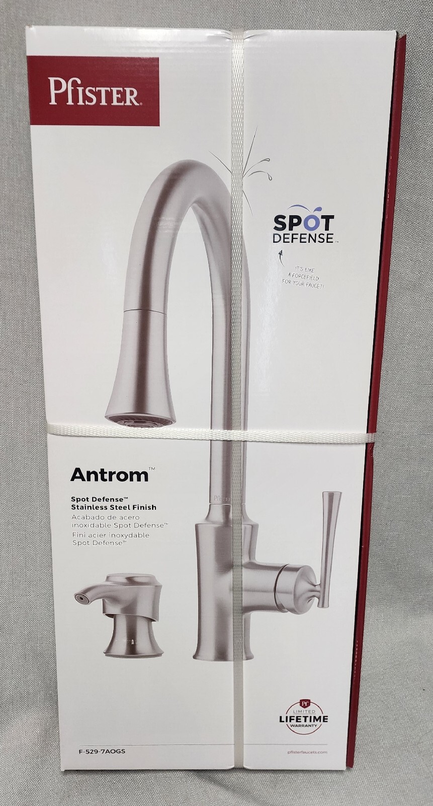 New! Pfister Antrom 1 Handle Pull Down Kitchen Faucet W/ Soap Disp ...