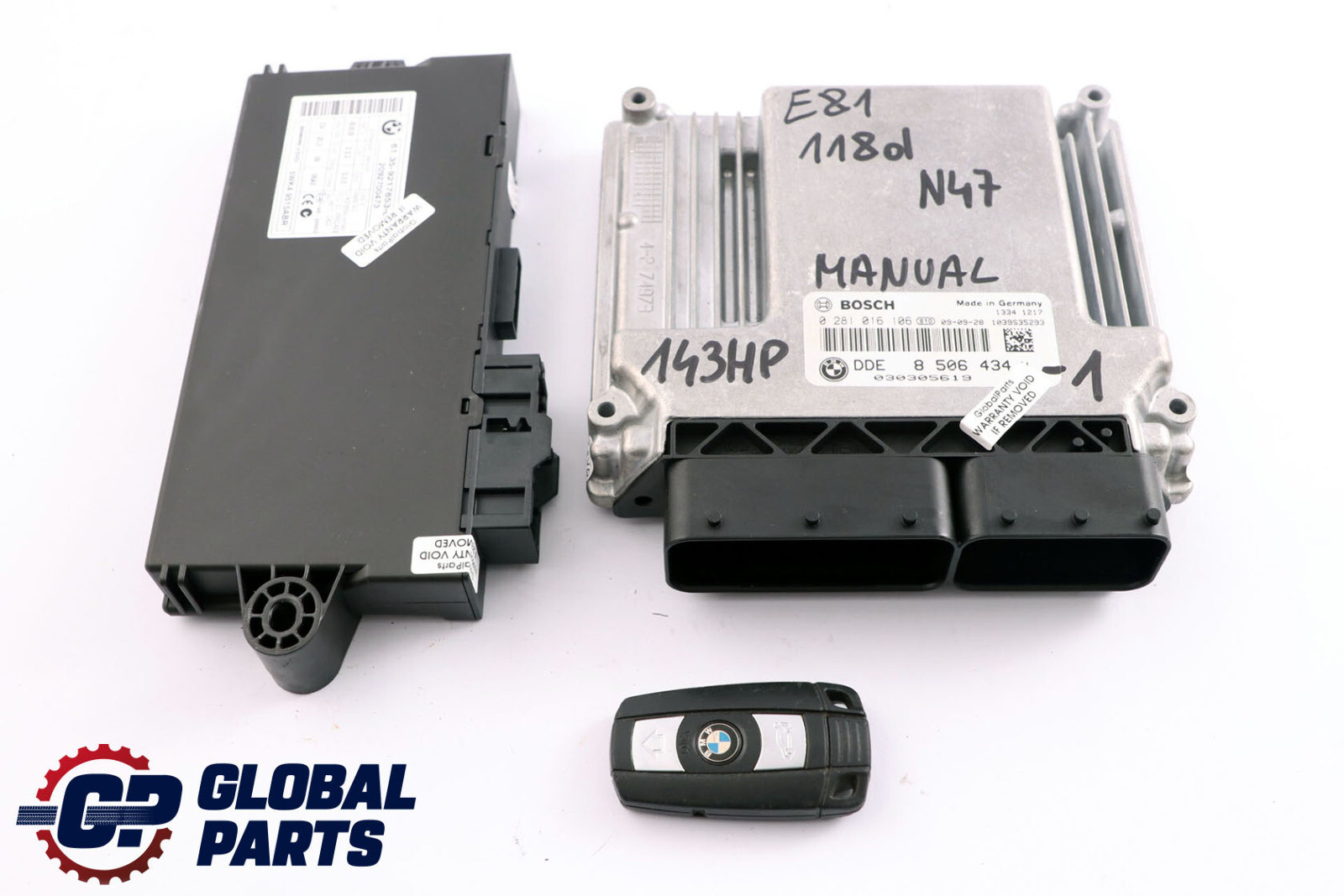 BMW 1 3 Series E81 E87 E90 LCI 118d 318d N47 ECU Kit DDE CAS 3 Key ...