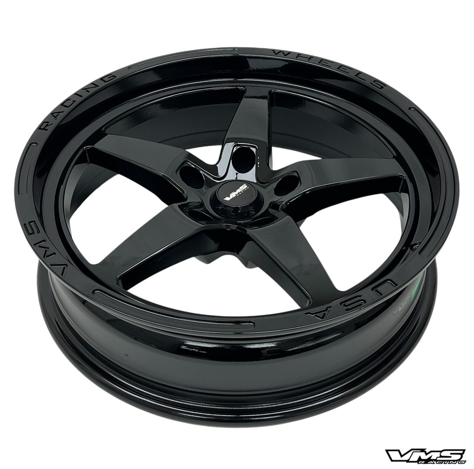 VMS RACING V-STAR DRAG RIMS WHEELS 18X5 FRONT SKINNIES FOR 11-24 CHEVY ...