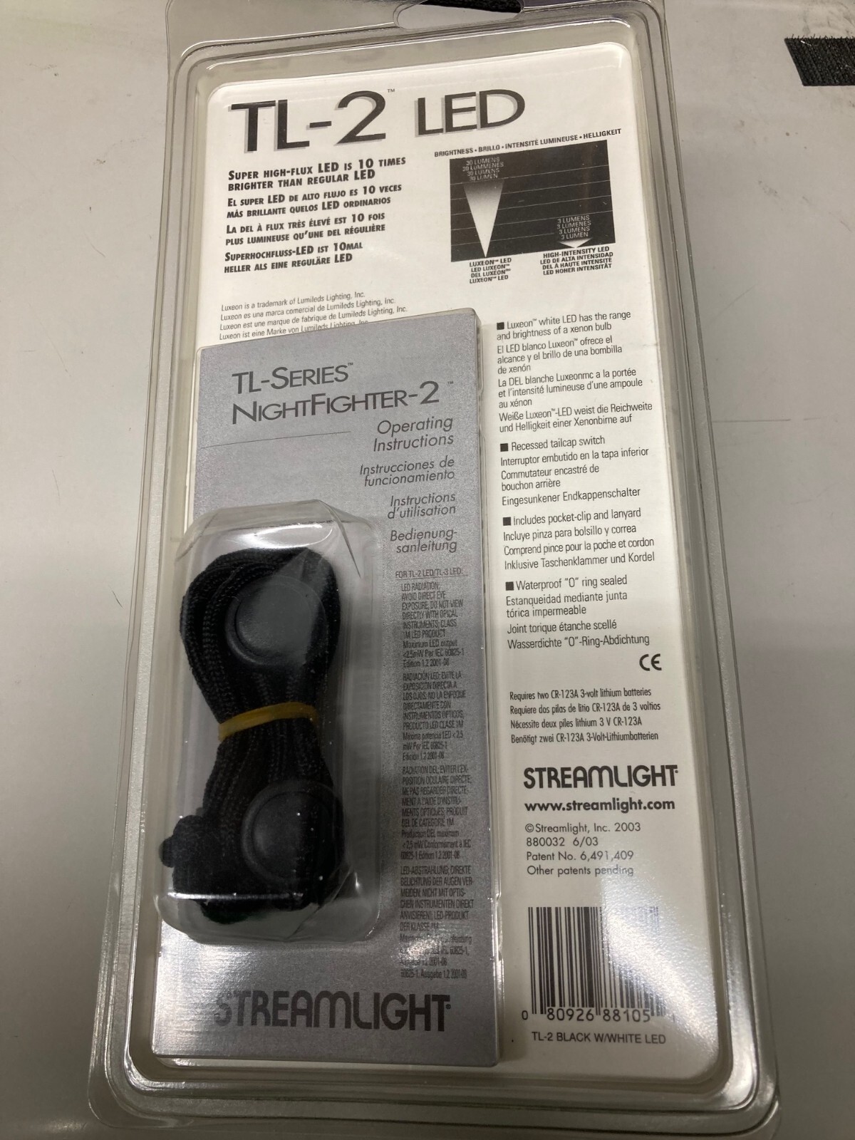 Streamlight TL-2 2 x CR123A Lithium Flashlight 88105 for sale online | eBay