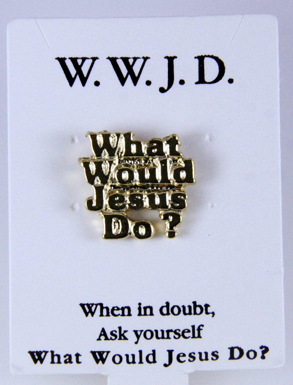 6030295 WWJD Lapel Pin What Would Jesus Do Tie Tack Brooch W W J D | eBay