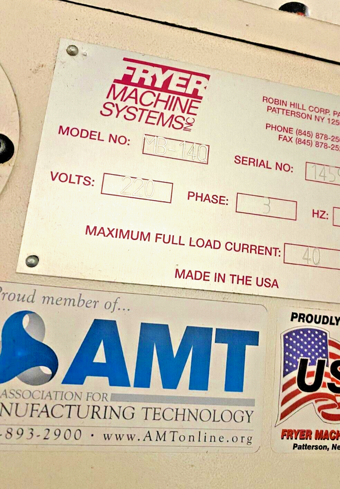 Fryer MB-140 VMC, 2020 – Very Low Hours, Rigid Tapping, Tooling ...