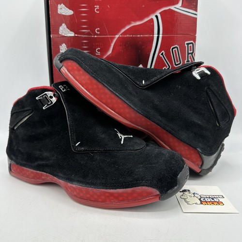 Nike Air Jordan 18 Retro CDP Size 8 332565 991 Chicago Bulls Black Red ...