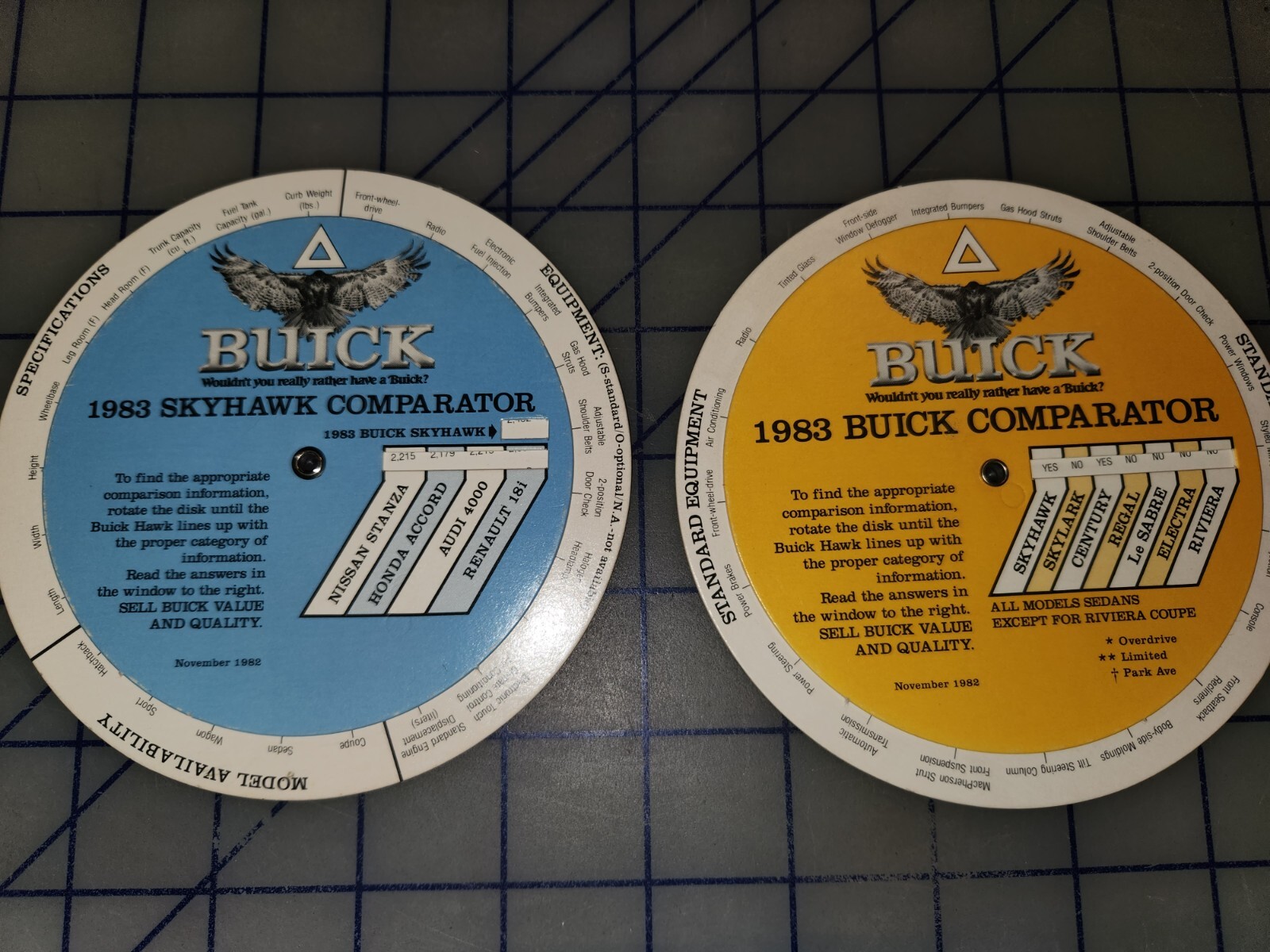 1983 Buick Comparator Wheels Disc Brochure Lot of 2 | eBay