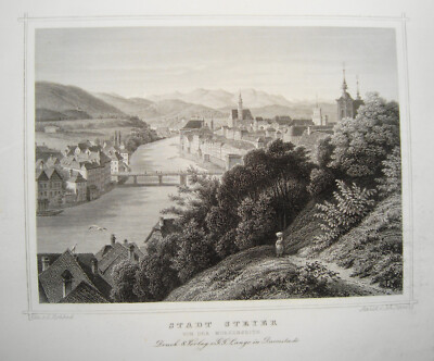 Steyr Gesamtansicht Morgenseite Österreich wunderschöner echter ...