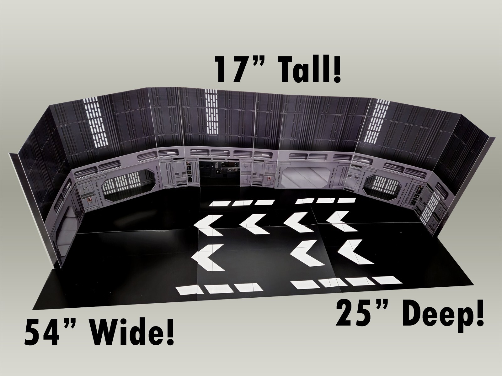 Giant Death Star Hangar Backdrop Playset 3.75 Star Wars Hasbro Kenner ...