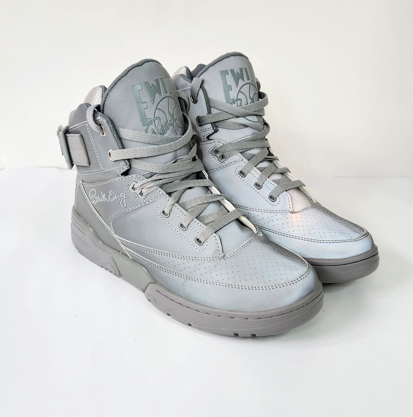 PATRICK EWING Athletics 33 HI Silver Reflective 1BM00146-050 Size US 12 ...