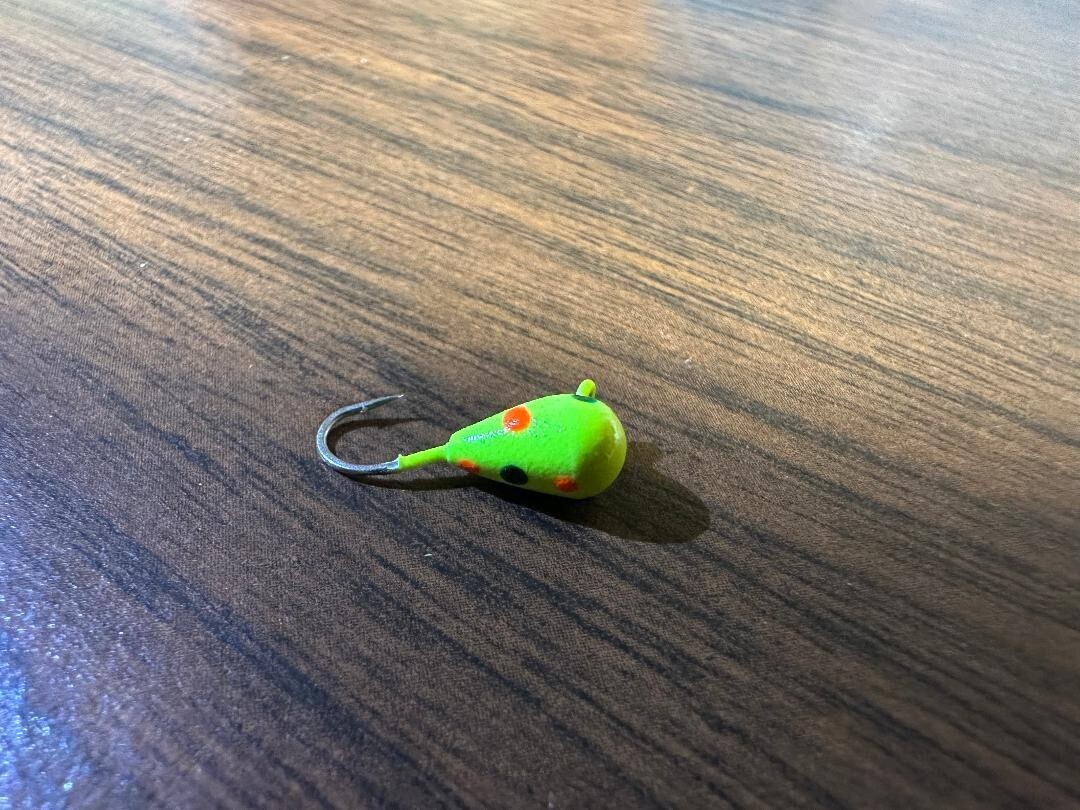 Tungsten chartreuse glow wonder bread ice fishing jigs 5mm lot of 10 | eBay