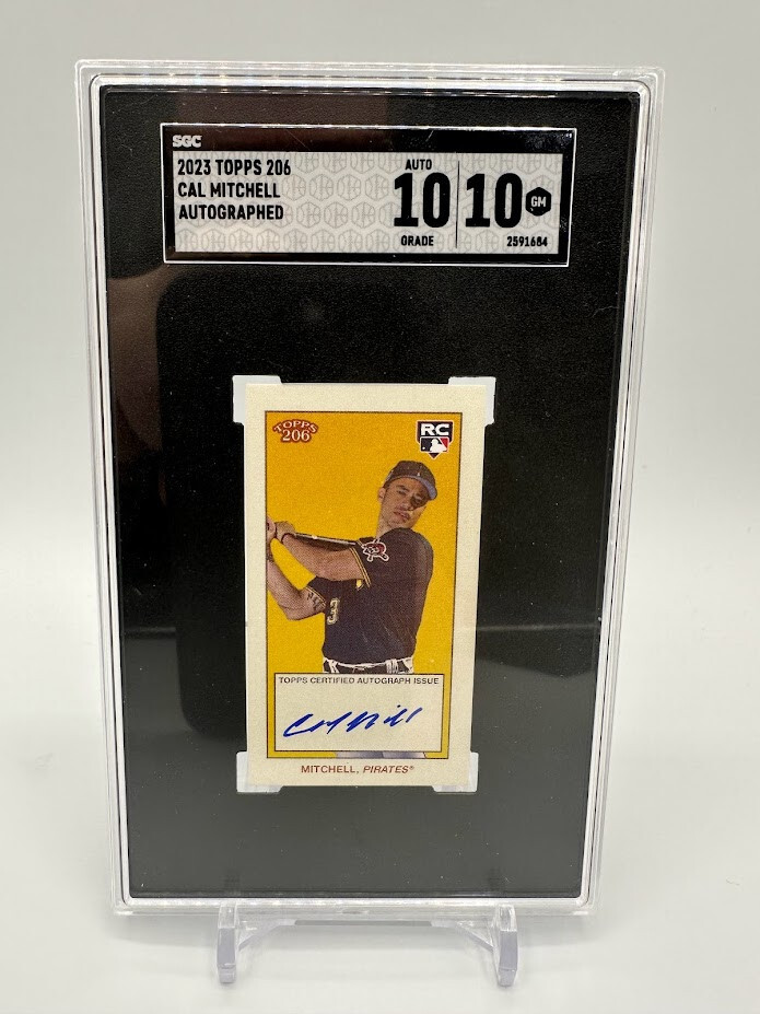 2023 Topps 206 High Series Cal Mitchell RC On-Card Auto Pirates Gem SGC ...