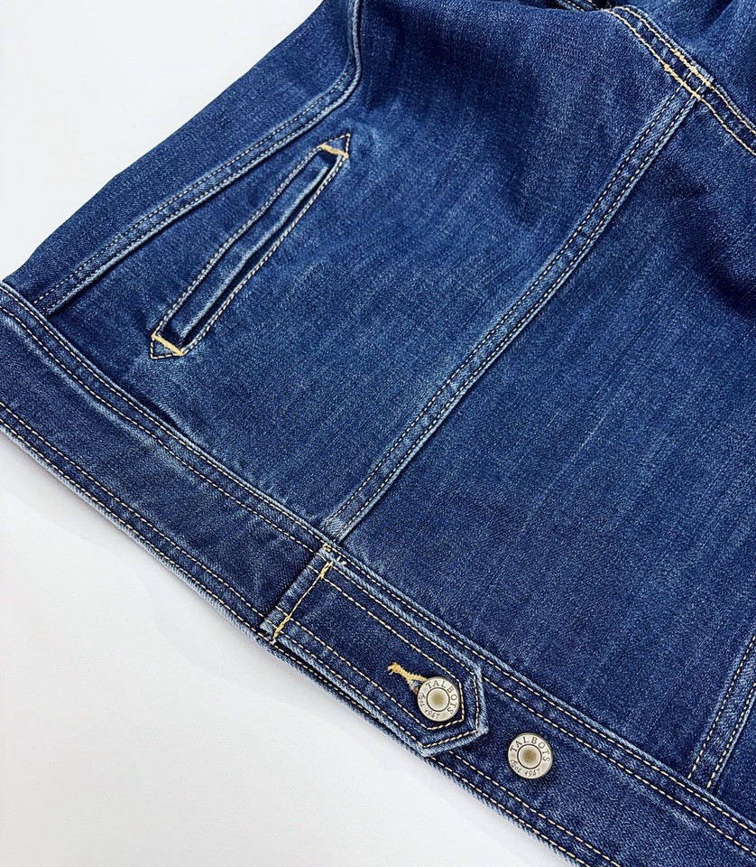 Talbots PLUS PETITE Size 1X Womens Dark Blue Jean Denim Jacket Blazer ...