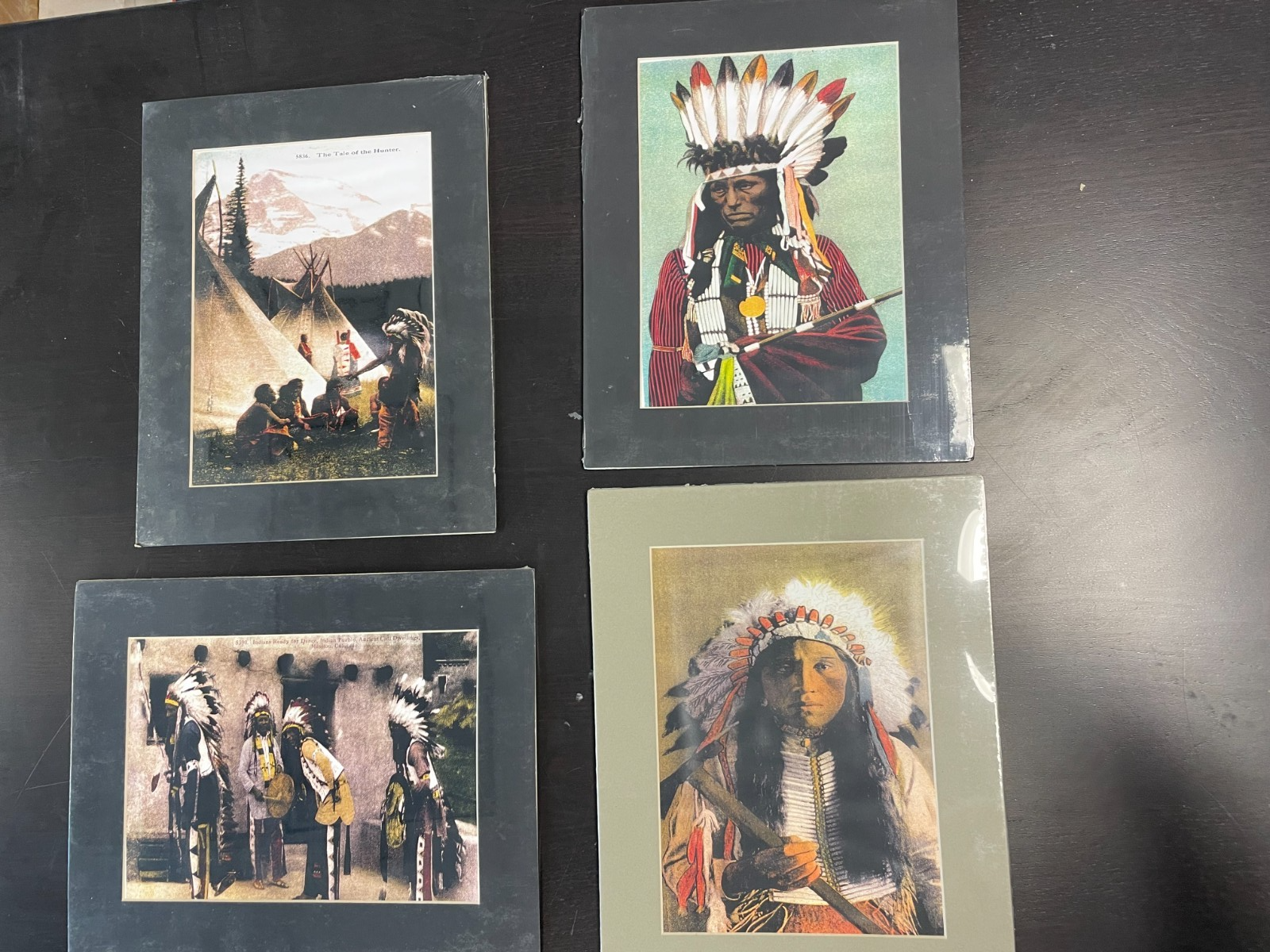 4 Native American Indian Print MATTED 11'' X 14'' | eBay