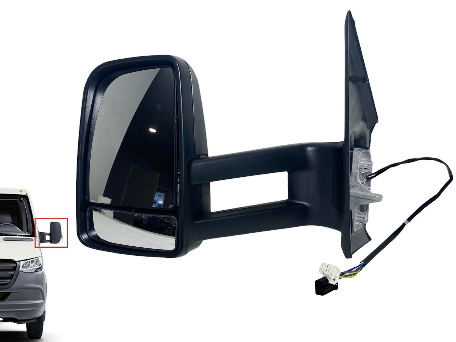 Fits 2019-2021 Benz Sprinter Left Front Door Side Rear View Mirror Long ...