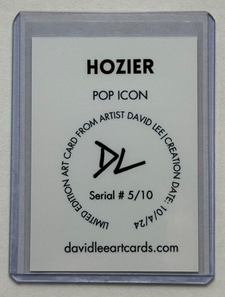 Hozier Limited Edition Artist Signed “Pop Icon” Trading Card 5/10 | eBay