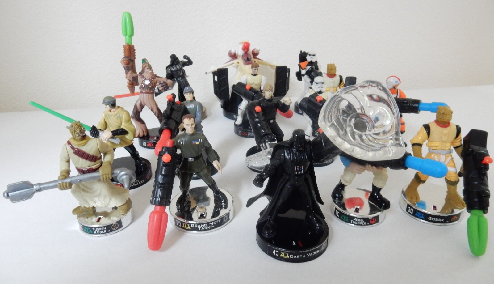 2005 Hasbro Star Wars Attacktix Lot ~16 Figures~ inc. Chromes & Darth ...