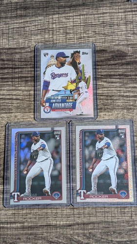 2025 Topps Series 2 - Kumar Rocker Rangers 3 Card Rookie Lot - Ships ...