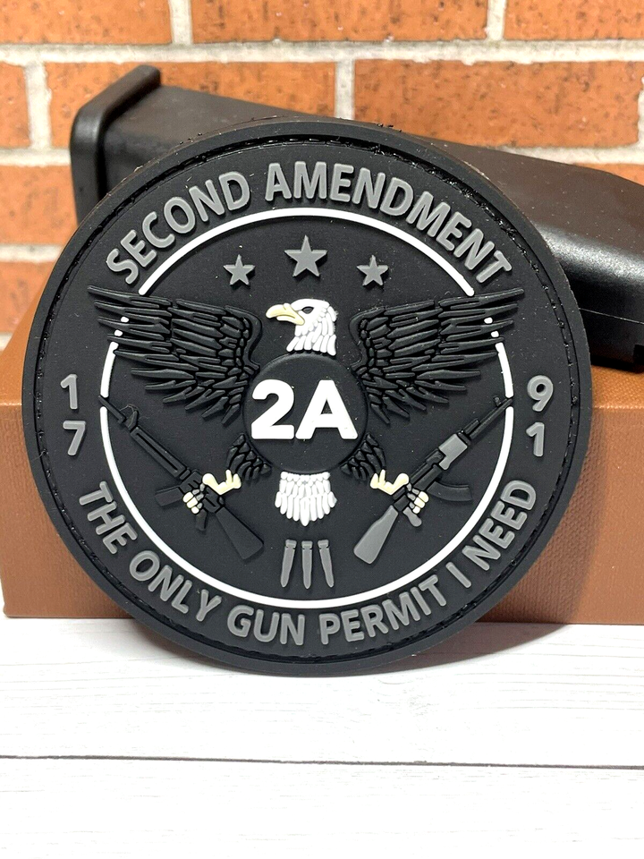 PVC Tactical Patch - Second Amendment Gun Patch - Morale Permit Patch Hook Back | eBay