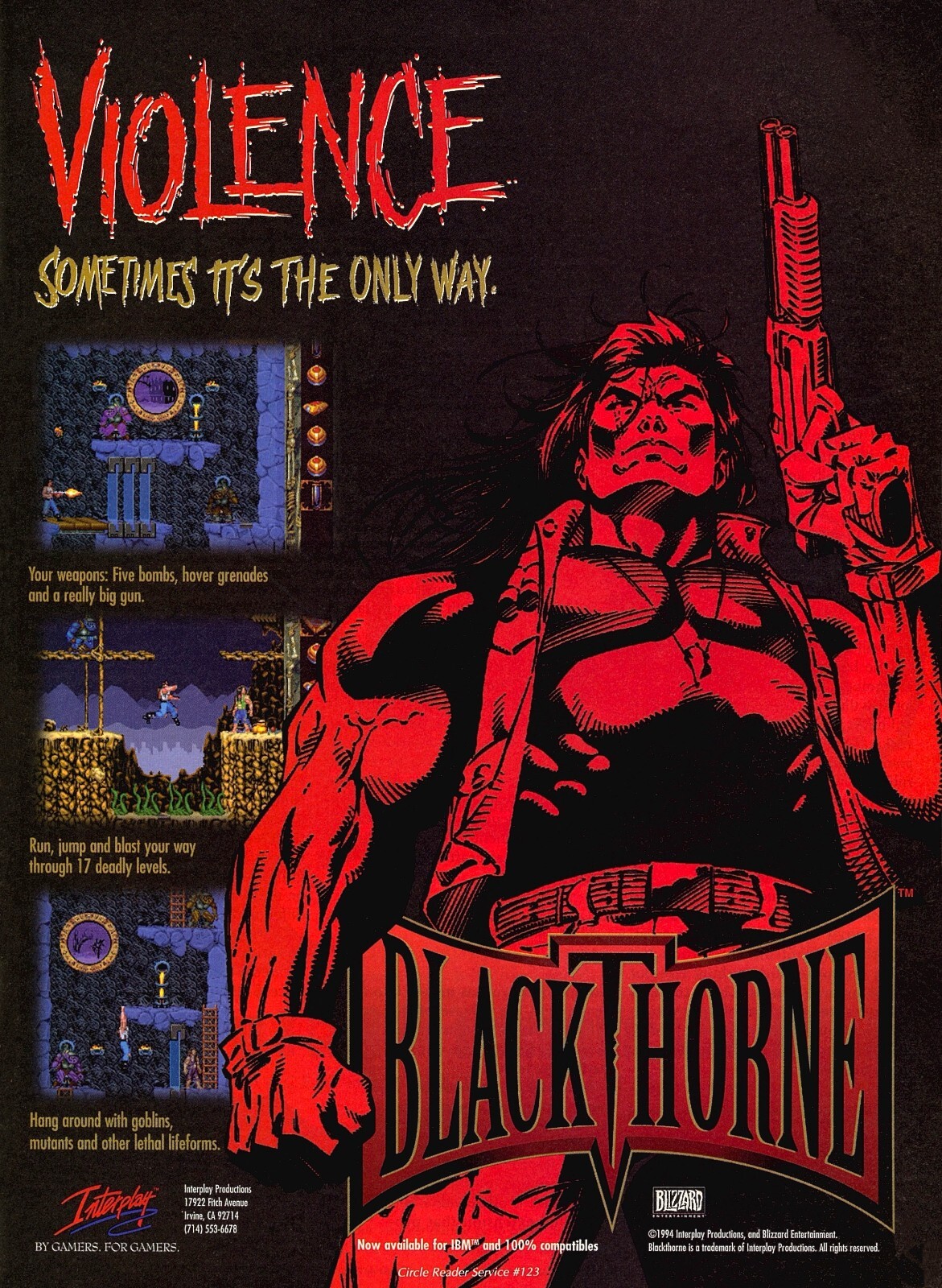 BlackThorne Super Nintendo SNES PC GBA Sega 32X 1994 Promo Ad Art Print ...