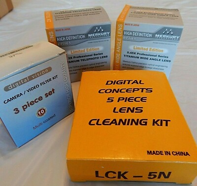 Bundle of 4 MERKURY INNOVATIONS & More 37mm Camera Lenses Wide Angle ...