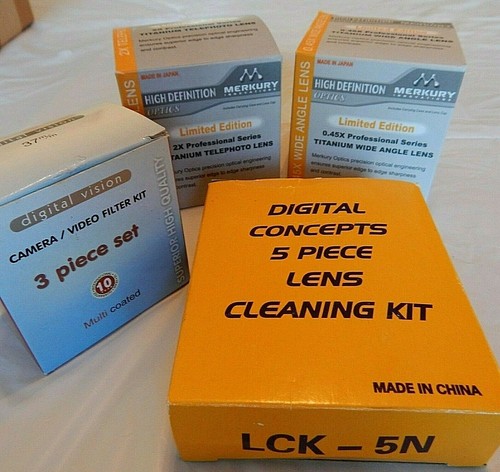 Bundle of 4 MERKURY INNOVATIONS & More 37mm Camera Lenses Wide Angle ...