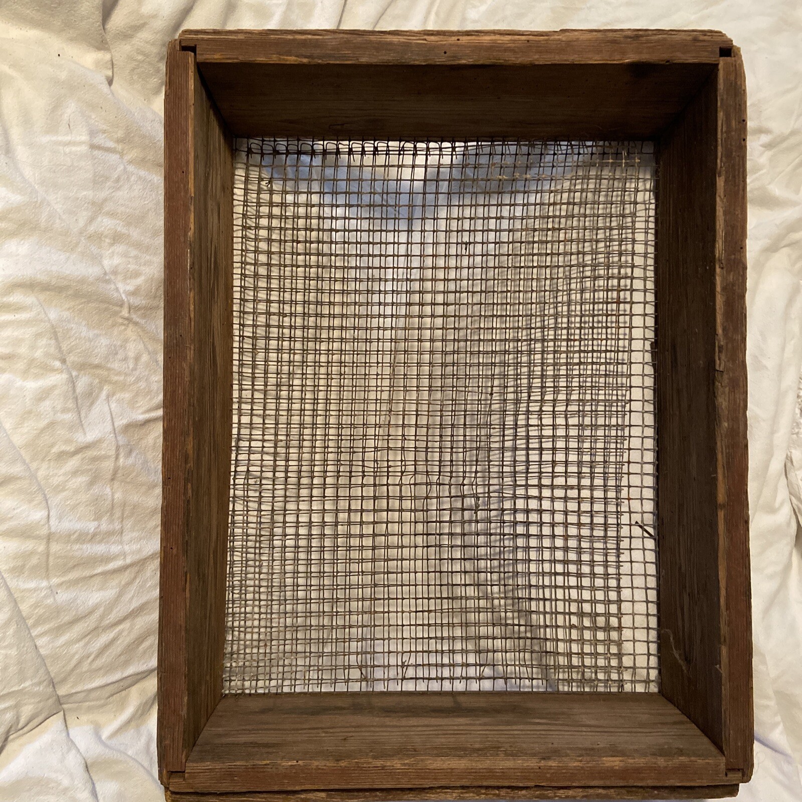 Antique Rectangular Grain Sifter w/Handles-Wood &Wire-Rustic-Barn ...