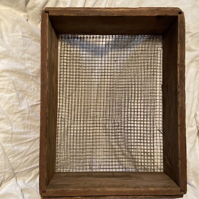 Antique Rectangular Grain Sifter w/Handles-Wood &Wire-Rustic-Barn ...