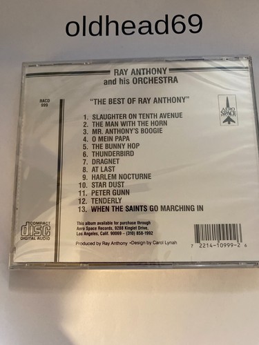 Hits of Ray Anthony by Ray Anthony (CD, Apr-1995, Aero Space Records ...