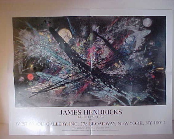 James Hendricks Artist Jimmy James Hendricks Foxy Purple" Poster For