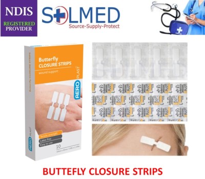 FIRST AID BAND AID BUTTERFLY CLOSURES (10/BOX) X 3 BULK VALUE SUPER ...