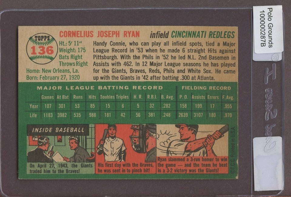 1954 Topps Connie Ryan NRMT | eBay