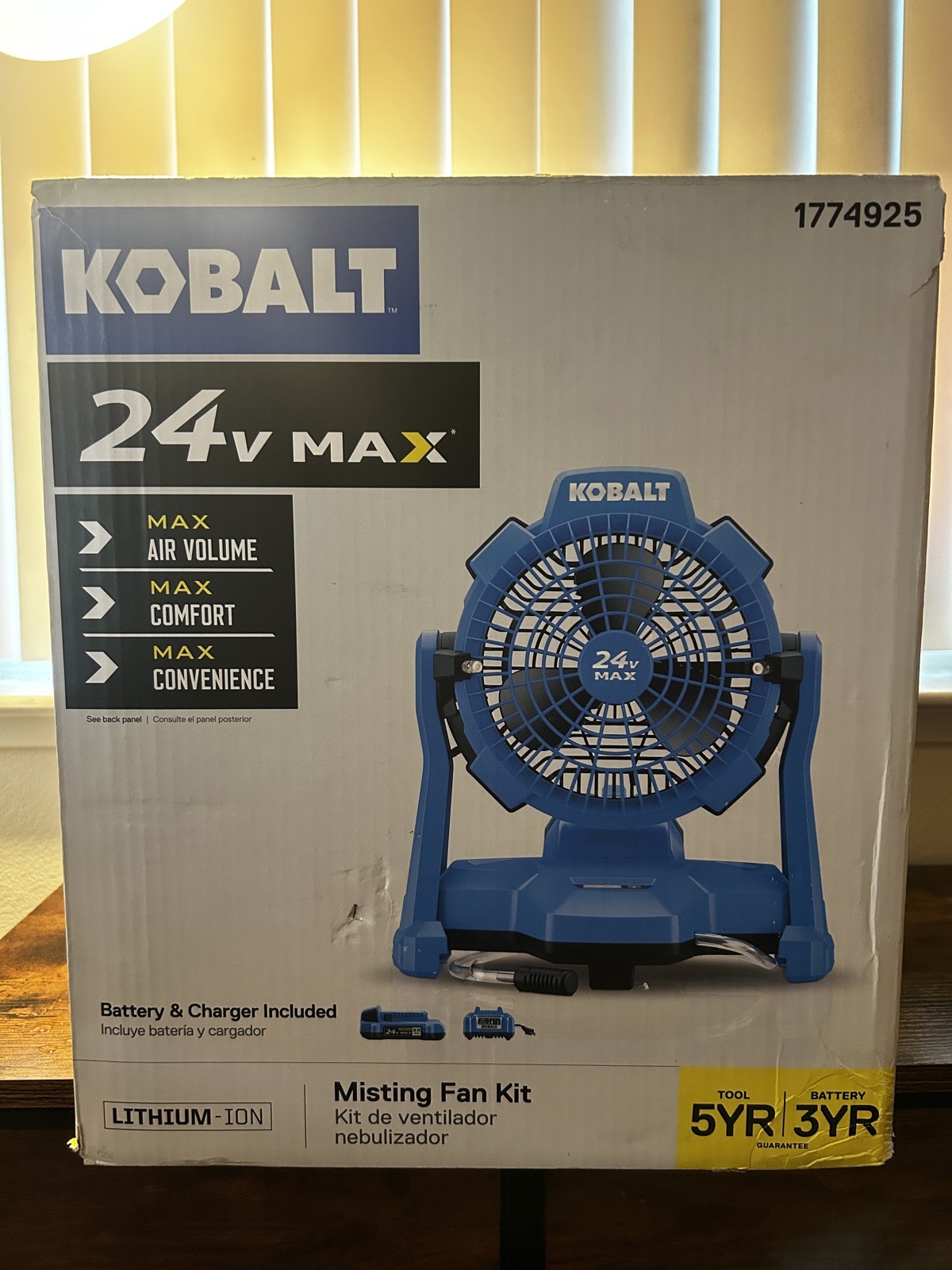 Kobalt 24V 7-in 1 3-Speed Indoor/Outdoor Misting Stand Fan for sale ...